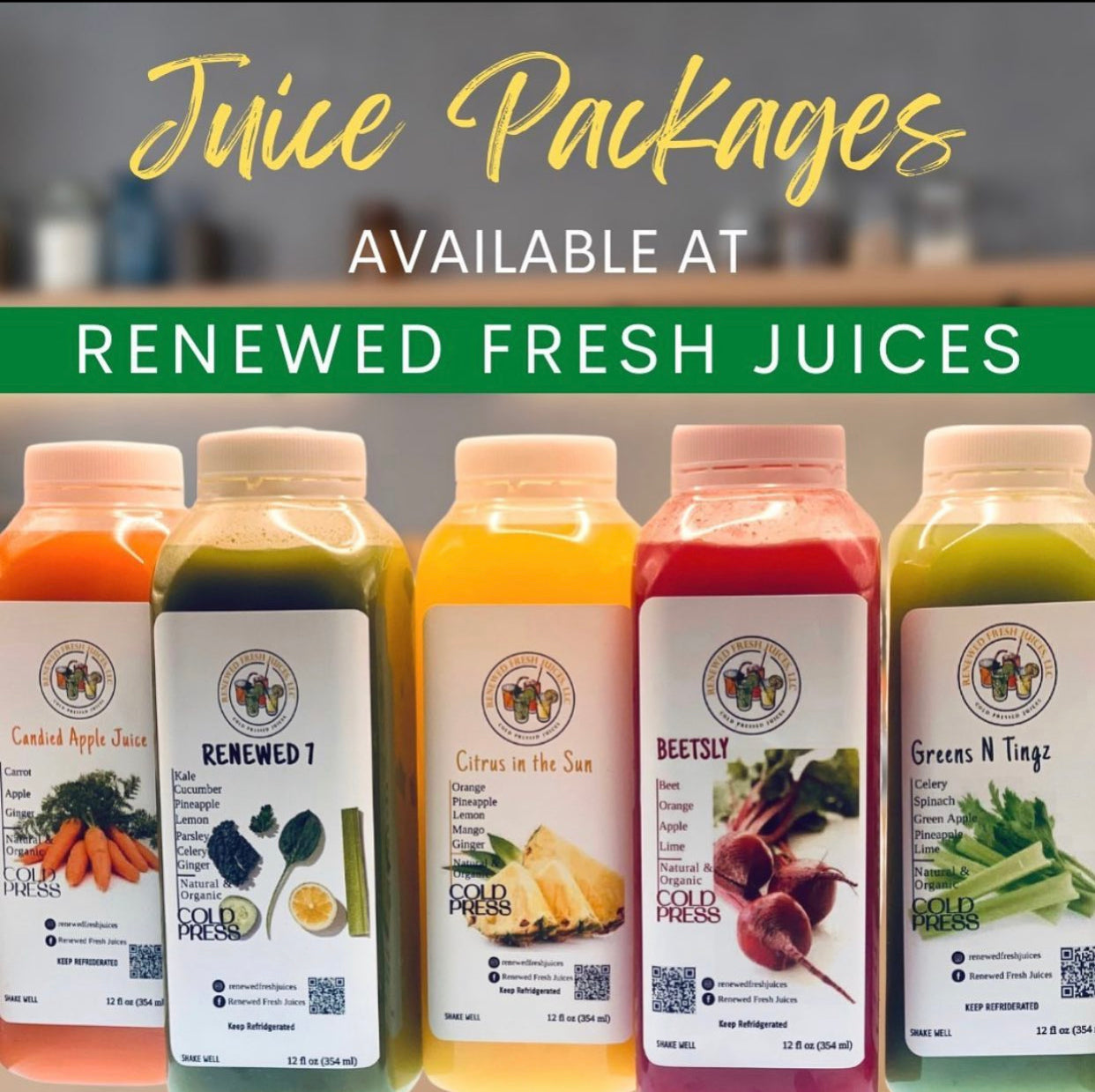 Three Day Juice Package – Renewed Fresh Juices